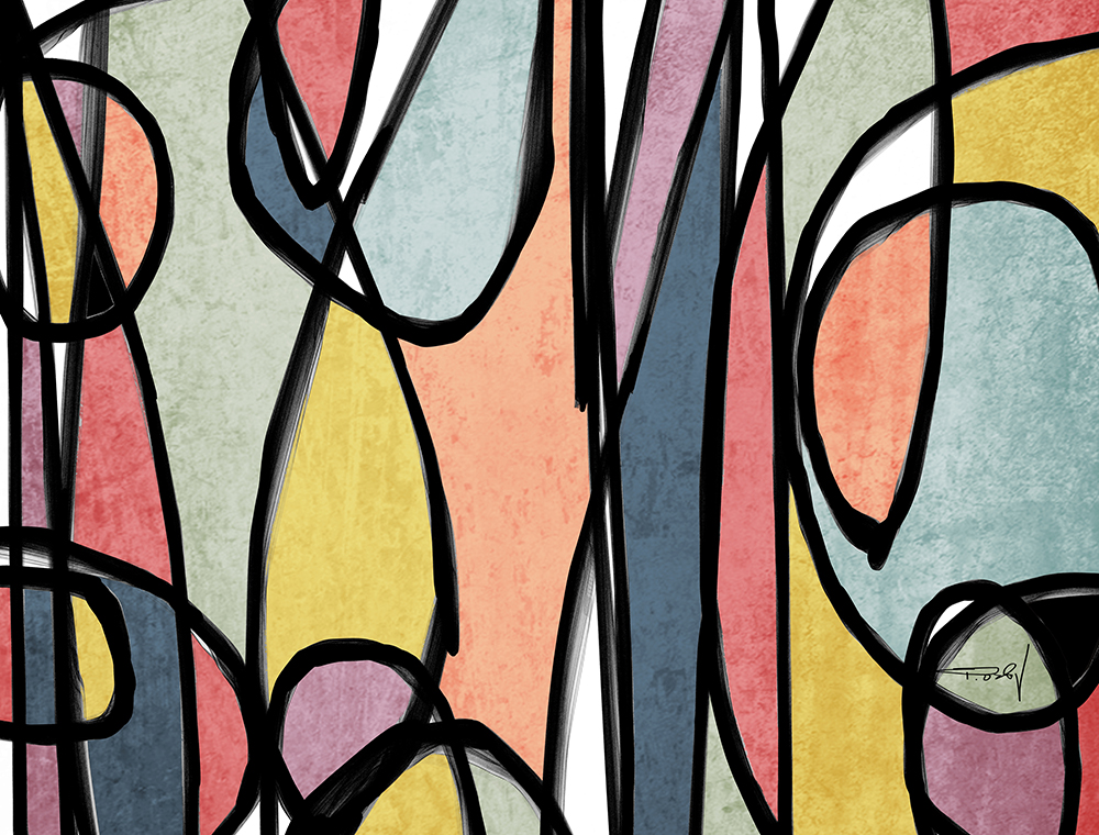 Lively Line III - Vibrant Abstract Art | Mahoneys