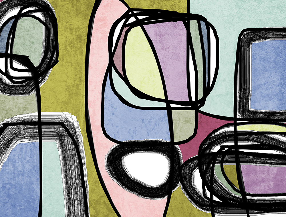 Lively Line V - Vibrant Abstract Art | Mahoneys Art